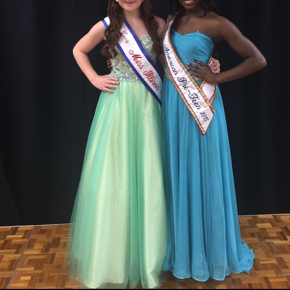 Splash | Dresses | Splash Landa Mint Evening Pageant Prom Dress Gown ...